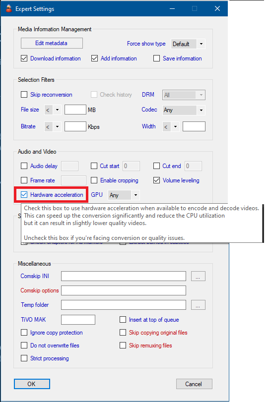 Failed conversion of MP4 normal with hardware encoding - Bugs - MCEBuddy